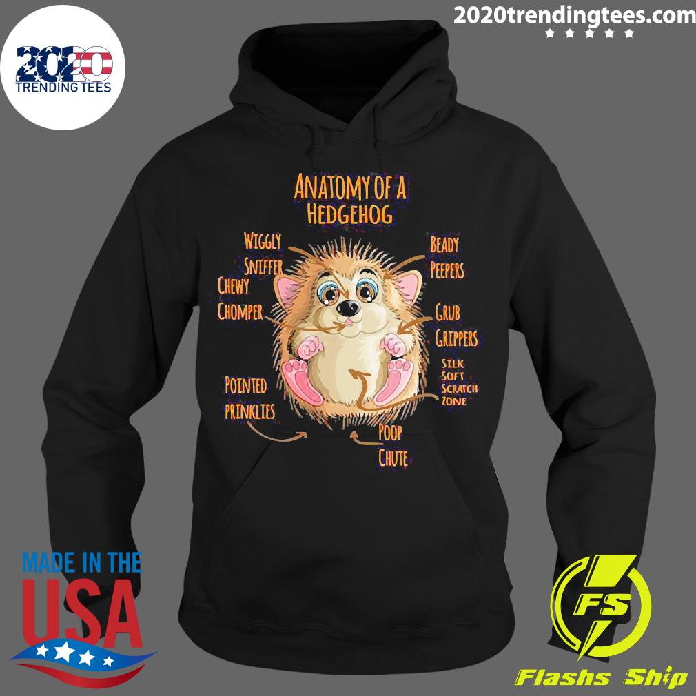 Official Anatomy Of A Hedgehog Igell Body Parts Standelel T-shirt ...