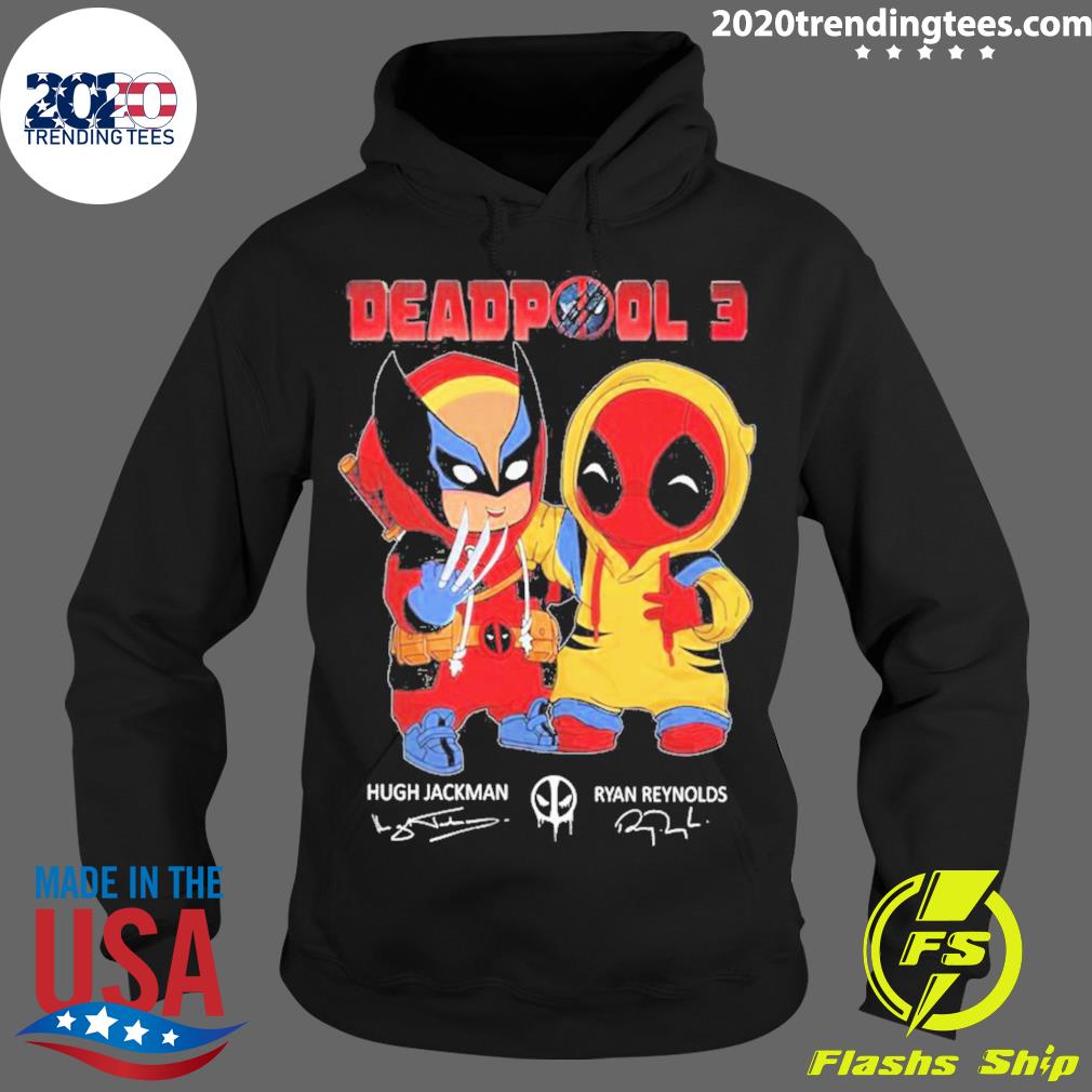 Official deadpool 3 Hugh Jackman And Ryan Reynolds Signatures T-shirt ...