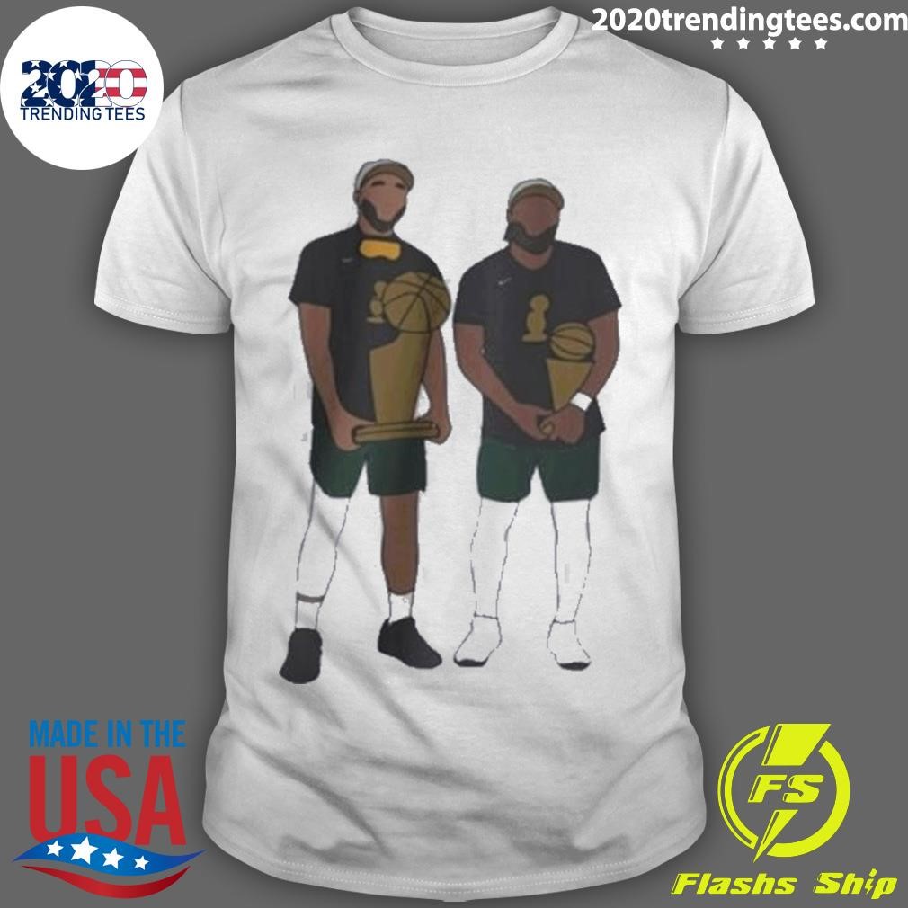 Official Jayson Tatum And Jayson Tatum Hug Trophy Celtic Champions 2024 ...