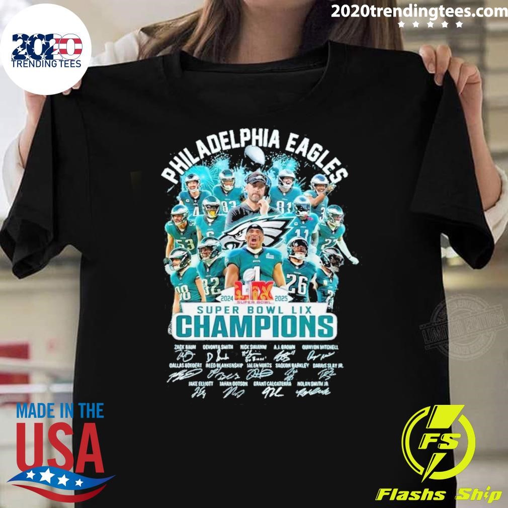 Best NFL Philadelphia Eagles 2024-2025 LIX Super Bowl LIX Champions T ...