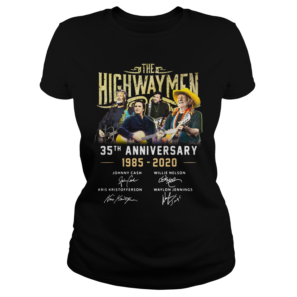 The Highwaymen 35th Anniversary 1985 2020 Signatures shirt and hoodie